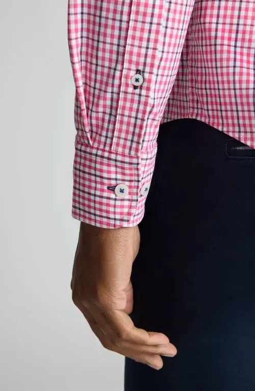 UNTUCKIT Almeida Gingham Check Performance Button-down Shirt