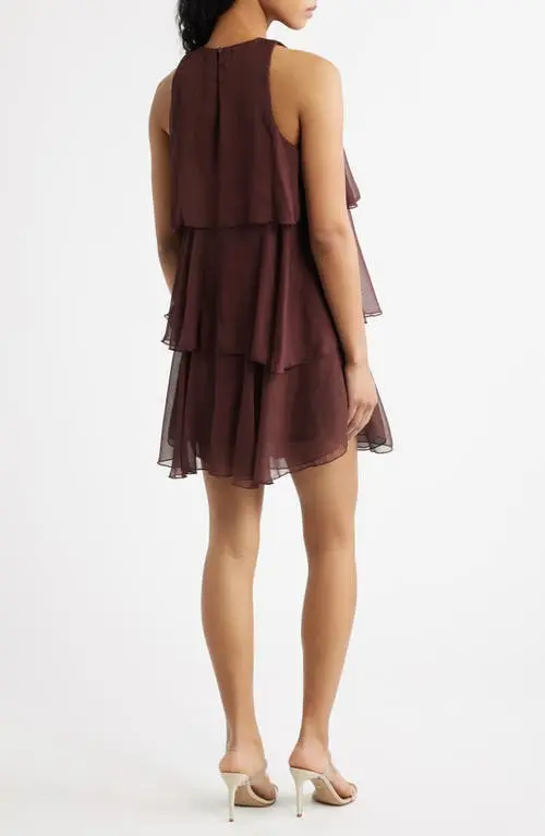 Mango Ruffle Mini Dress