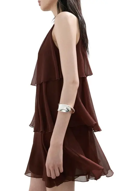 Mango Ruffle Mini Dress