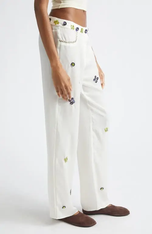 SIEDRES Brity Embellished Low Rise Straight Leg Pants