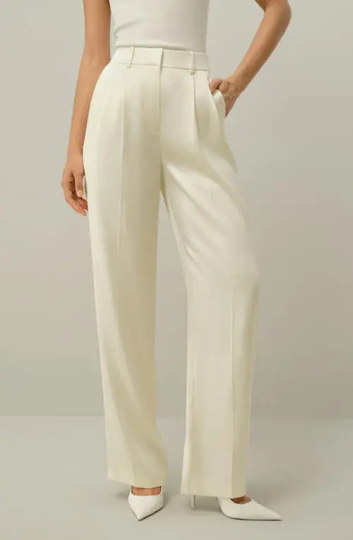 Lilysilk Double-faced Charmeuse Straight-leg Trousers