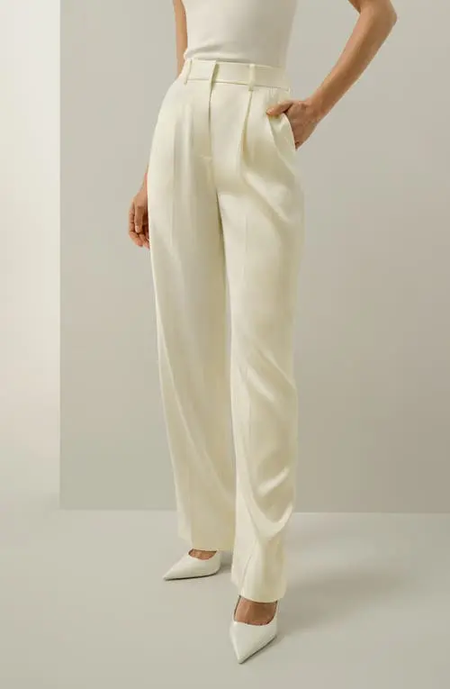 Lilysilk Double-faced Charmeuse Straight-leg Trousers