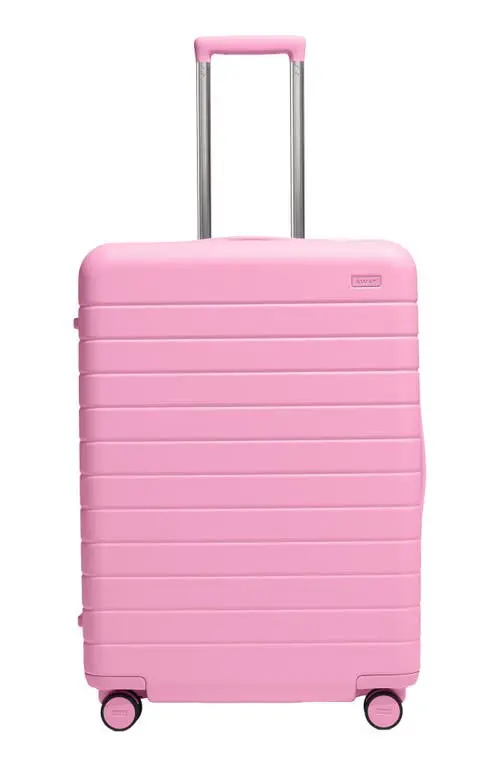 AWAY The Medium Checked Suitcase - Mochi Pink