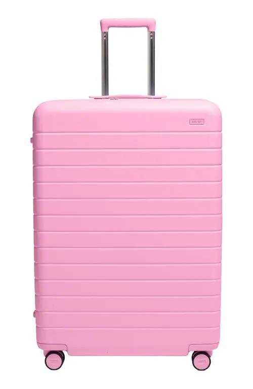 AWAY The Medium Checked Suitcase - Mochi Pink