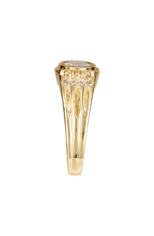 ATHRA LUXE Modern Muse Oval Bezel Cz Ring