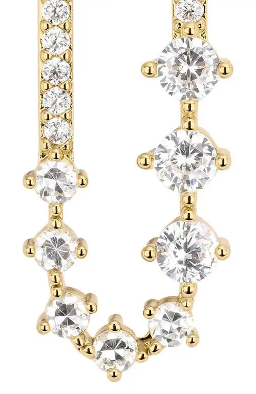 ATHRA LUXE Modern Muse Cz Paperclip Drop Earrings