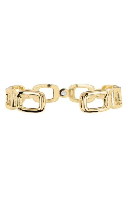 ATHRA LUXE Modern Muse Cz Square Link Cuff Bracelet