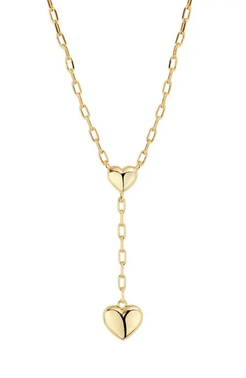 ATHRA LUXE Modern Muse Double Heart Y Necklace - Gold