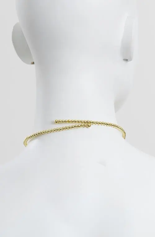 ATHRA LUXE Modern Muse Cz Bar Beaded Choker Necklace