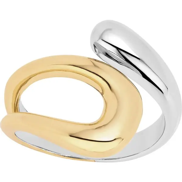 ATHRA LUXE Modern Muse Two-tone Open Ring - Silver