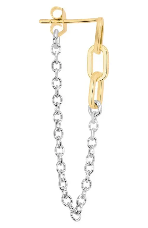ATHRA LUXE Modern Muse Two-tone Link Chain Drop Earrings