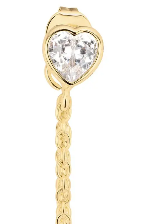 ATHRA LUXE Modern Muse Cz Heart Drop Earrings