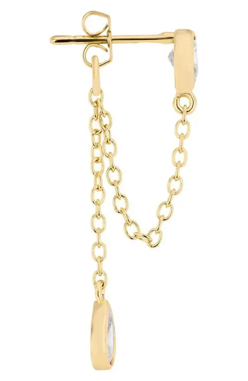 ATHRA LUXE Modern Muse Cz Heart Drop Earrings