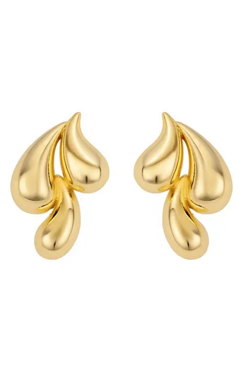 ATHRA LUXE Modern Muse Triple Teardrop Earrings - Gold