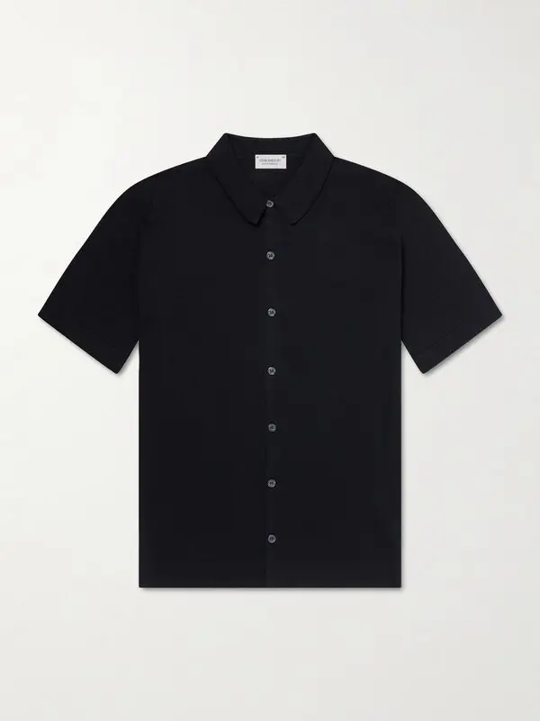 John Smedley Folke Sea Island Cotton Shirt - Black