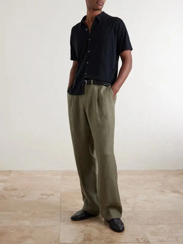 John Smedley Folke Sea Island Cotton Shirt - Black