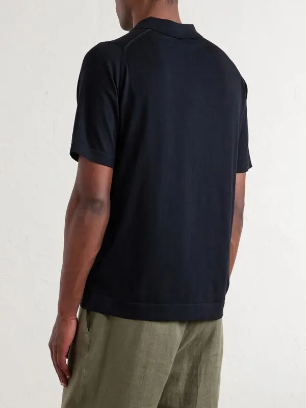 John Smedley Folke Sea Island Cotton Shirt - Black