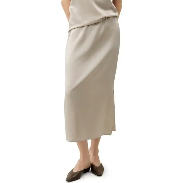 Lilysilk Silk Charmeuse Pull-on Skirt