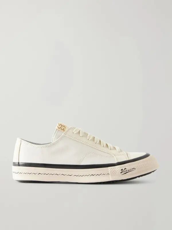 Visvim Nolan Suede-trimmed Canvas Sneakers - Neutrals