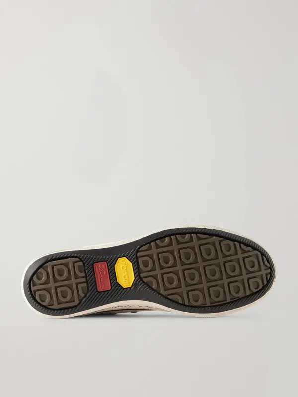 Visvim Nolan Suede-trimmed Canvas Sneakers - Neutrals