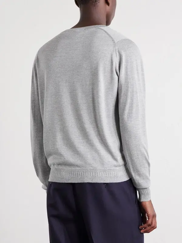 John Smedley Bill Nighy Collaboration V-neck Merino Wool Sweater