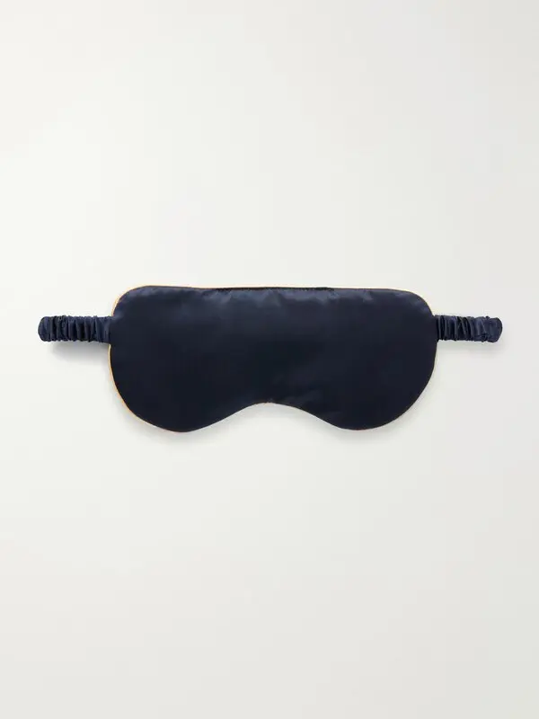Derek Rose Duke Cashmere Eye Mask - Blue