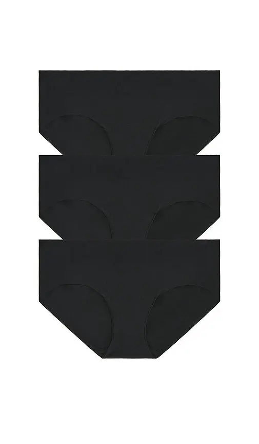 Commando Cotton Bikini 3-pack - Black