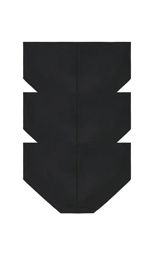 Commando Cotton Bikini 3-pack - Black