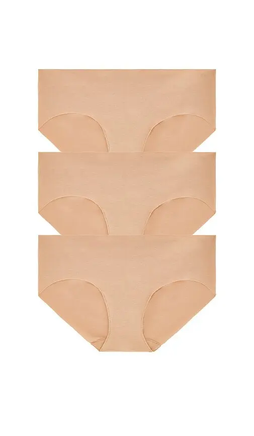 Commando Cotton Bikini 3-pack - Beige