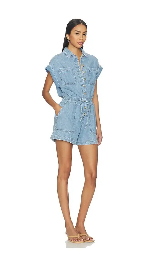 Paige Maliah Romper Denim - Revolution