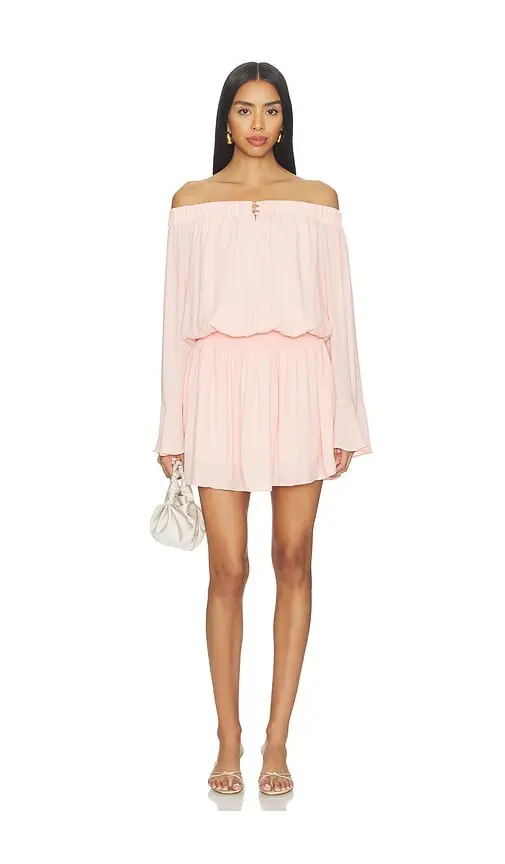 MORE TO COME Off-the-shoulder Mini Dress With Button Detail
