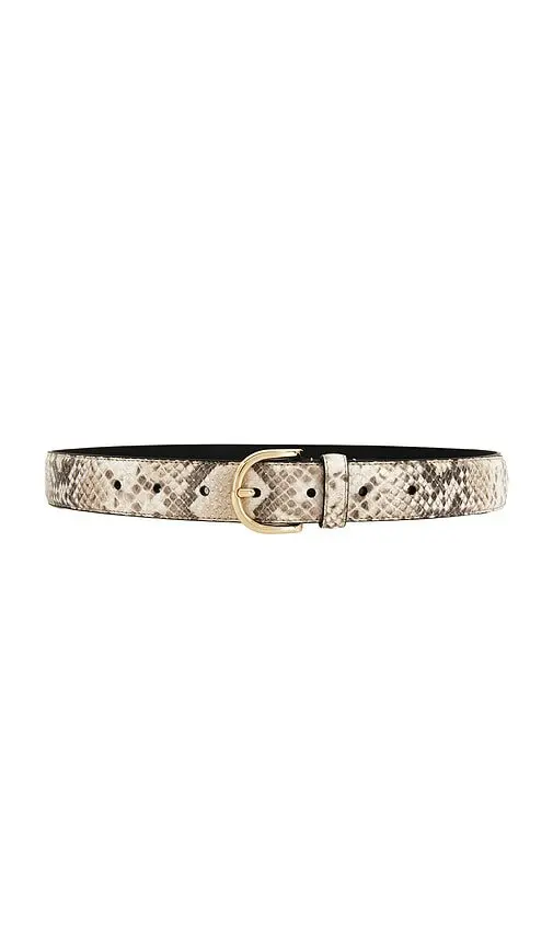 FAVORITE DAUGHTER The Snake Print Juni Belt In Neutral - Pink Soft