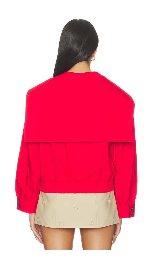 Sandy Liang Cotton Zip Up Jacket