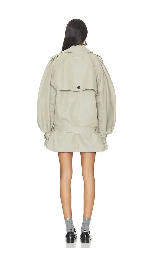MARRKNULL Belted Short Trench Coat