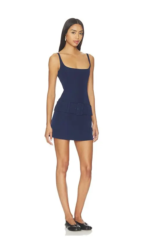 Sandy Liang Belted Mini Dress - Navy