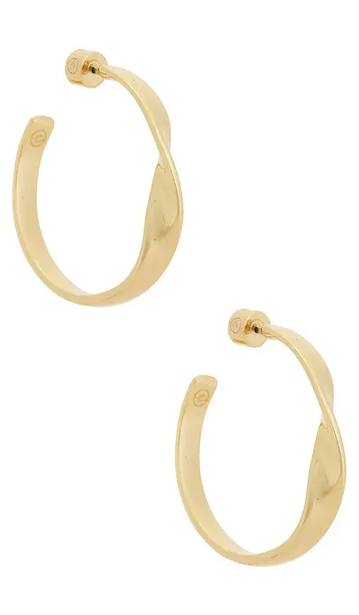 Ettika Heirloom Twist Medium Hoop Earrings - Gold