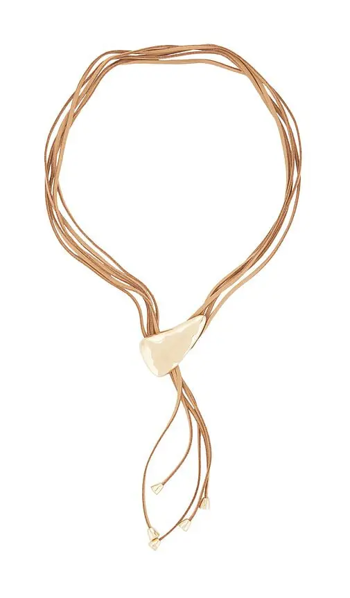 Ettika Molten Arc Bolo Necklace - Gold