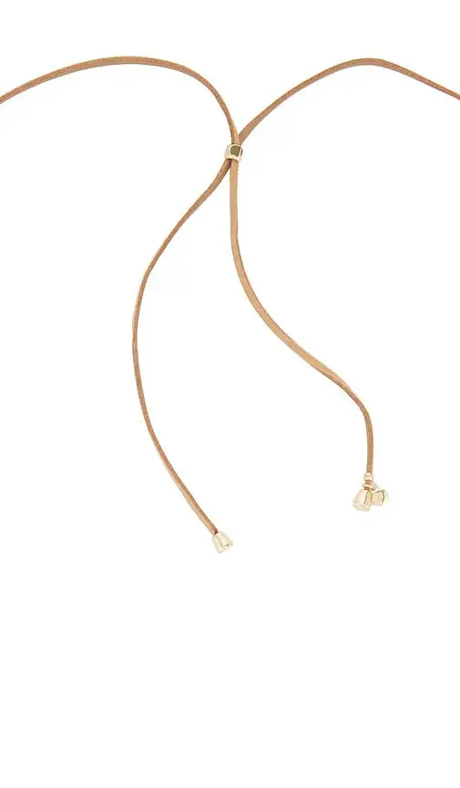 Ettika Open Circle Adjustable Suede Necklace