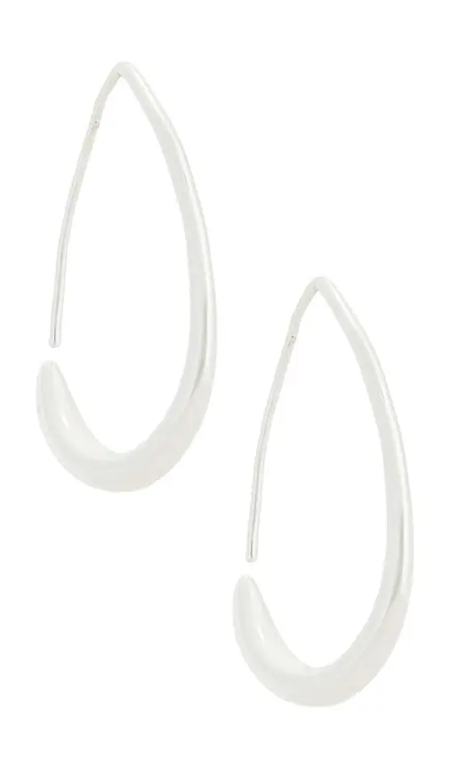 Ettika Threader Hoop Earrings - Silver