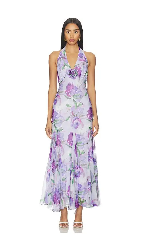 Astr The Label Yasmeen Dress - Purple Floral