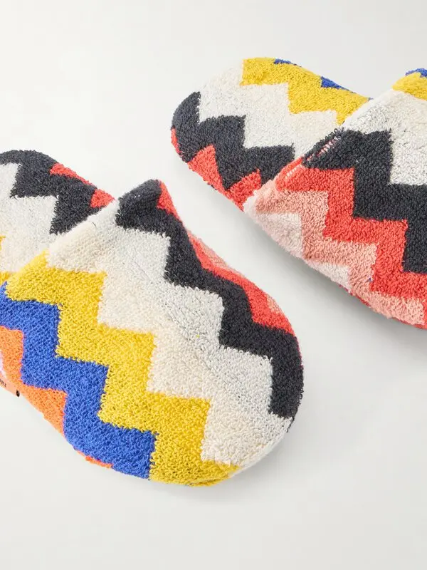 Missoni Striped Cotton-terry Slippers