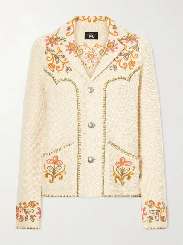 Ralph Lauren Bella Crochet-trimmed Cotton And Cashmere-blend Cardigan - Neutrals