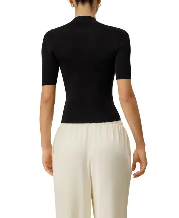 Lilysilk Slim-fit Silk-cotton Knit Top - Black
