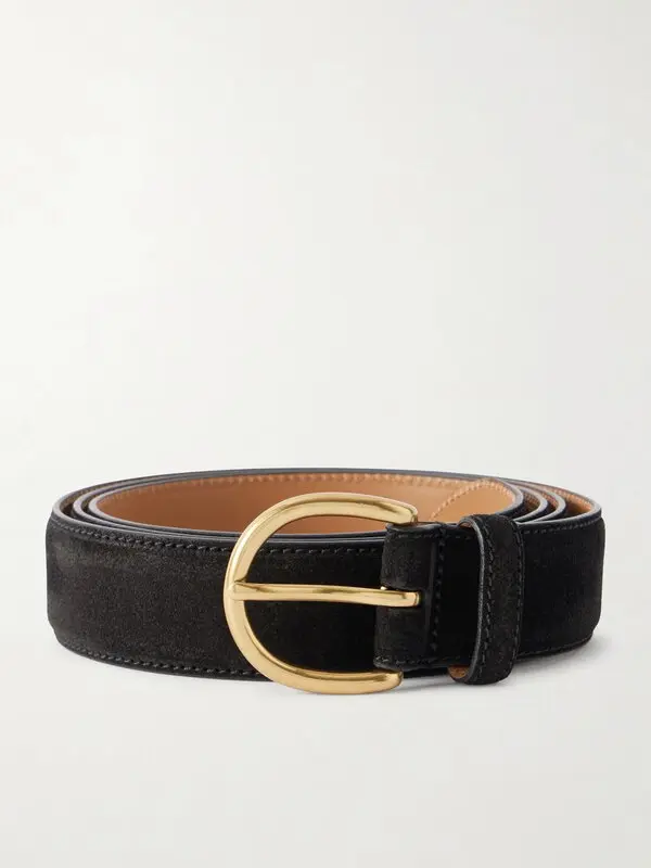 MORJAS 3cm 'the Belt' Suede Belt - Black
