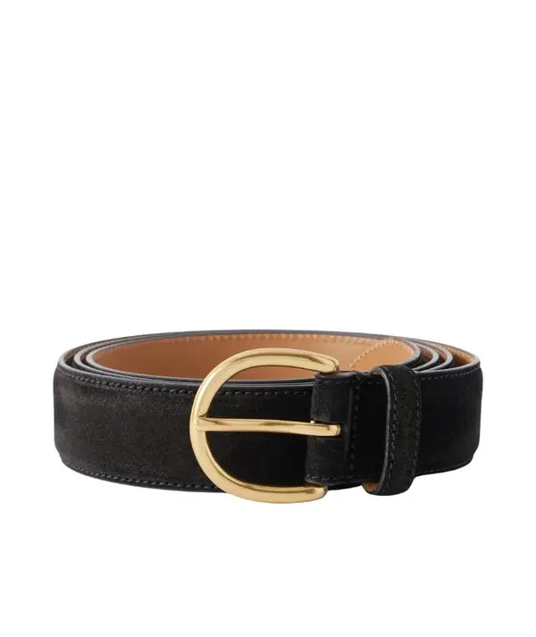 MORJAS 3cm 'the Belt' Suede Belt - Black
