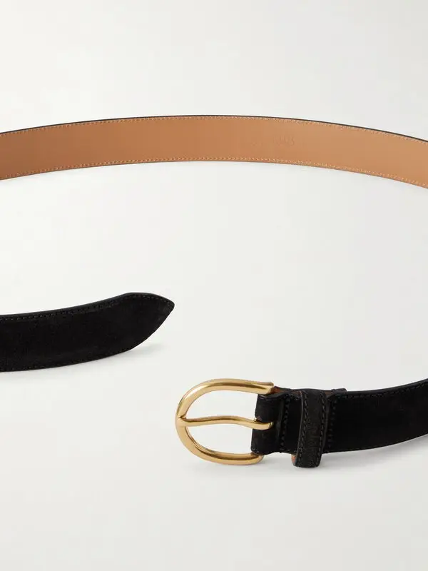 MORJAS 3cm 'the Belt' Suede Belt - Black