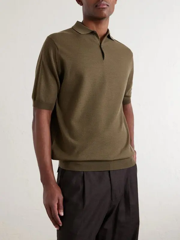 John Smedley 14.singular Slim-fit Merino Wool-piqué Polo Shirt - Green