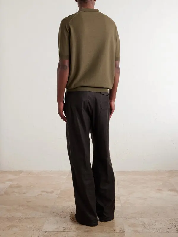 John Smedley 14.singular Slim-fit Merino Wool-piqué Polo Shirt - Green