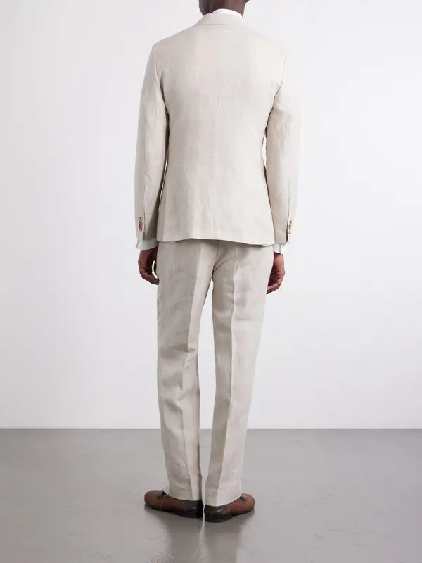 Mr P. Slim-fit Linen Tuxedo Jacket - Neutrals