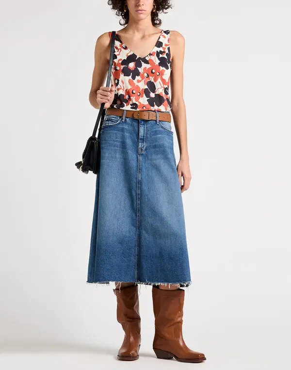 Majestic Filatures Cotton And Linen Floral-print Top - Red